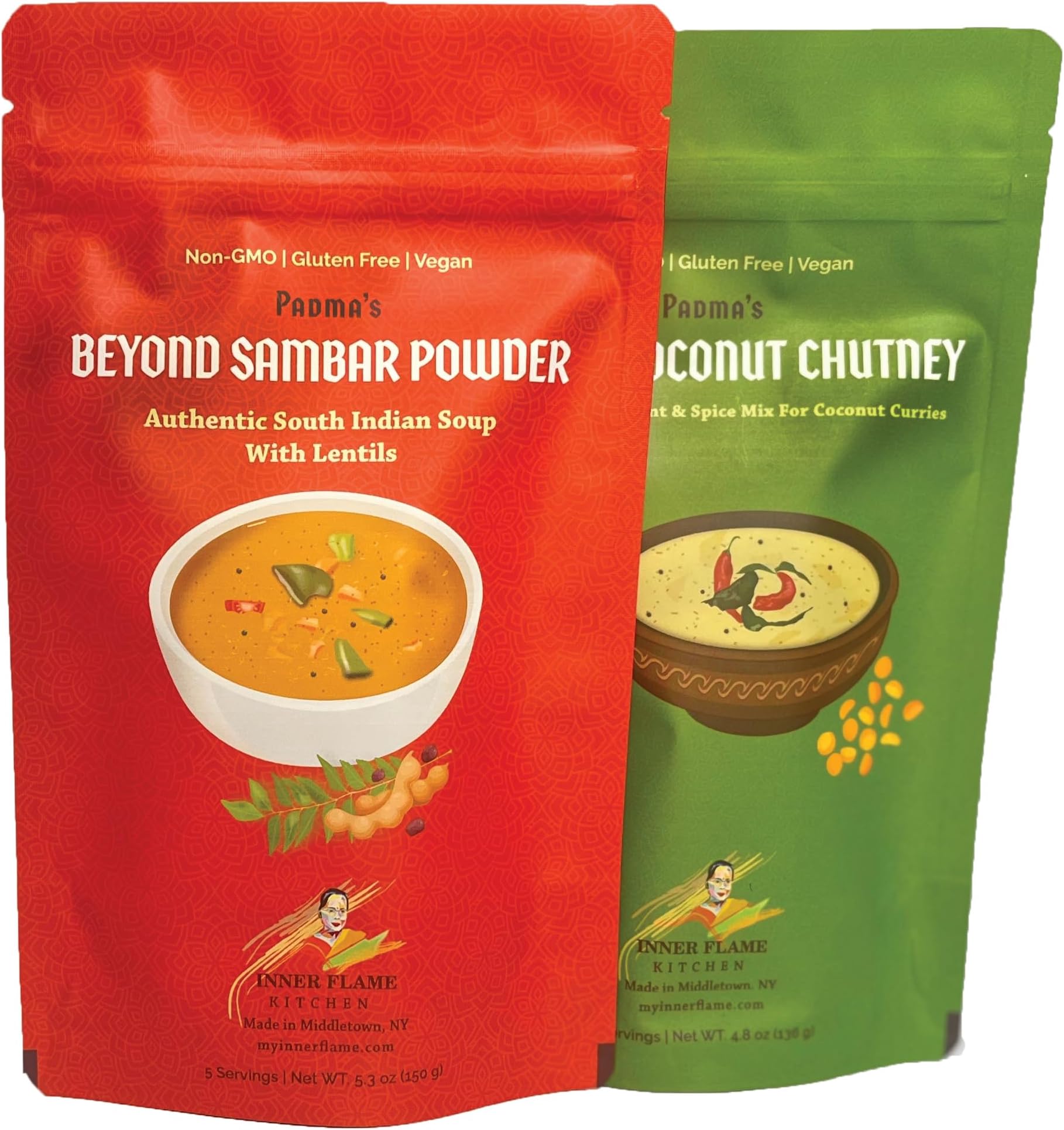 Amazon.com: Ayurvedic Kitchari Kit with Coconut Chutney (2 Meal Pack ...