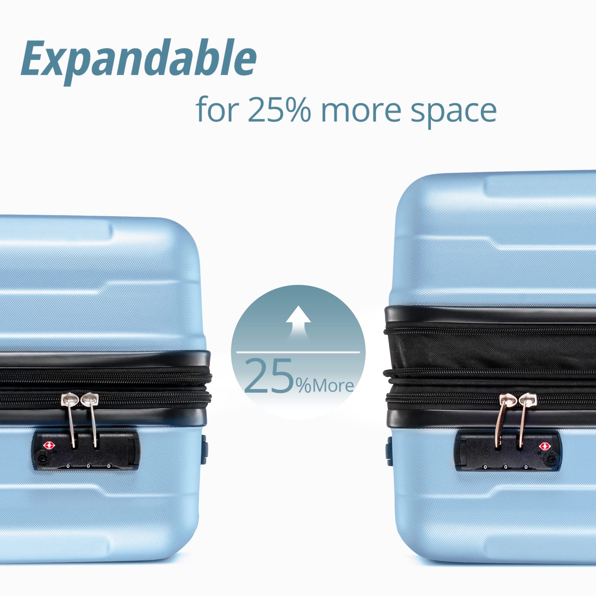 Snapklik.com : Merax Luggage Sets 2 Piece Carry On Luggage Suitcase ...