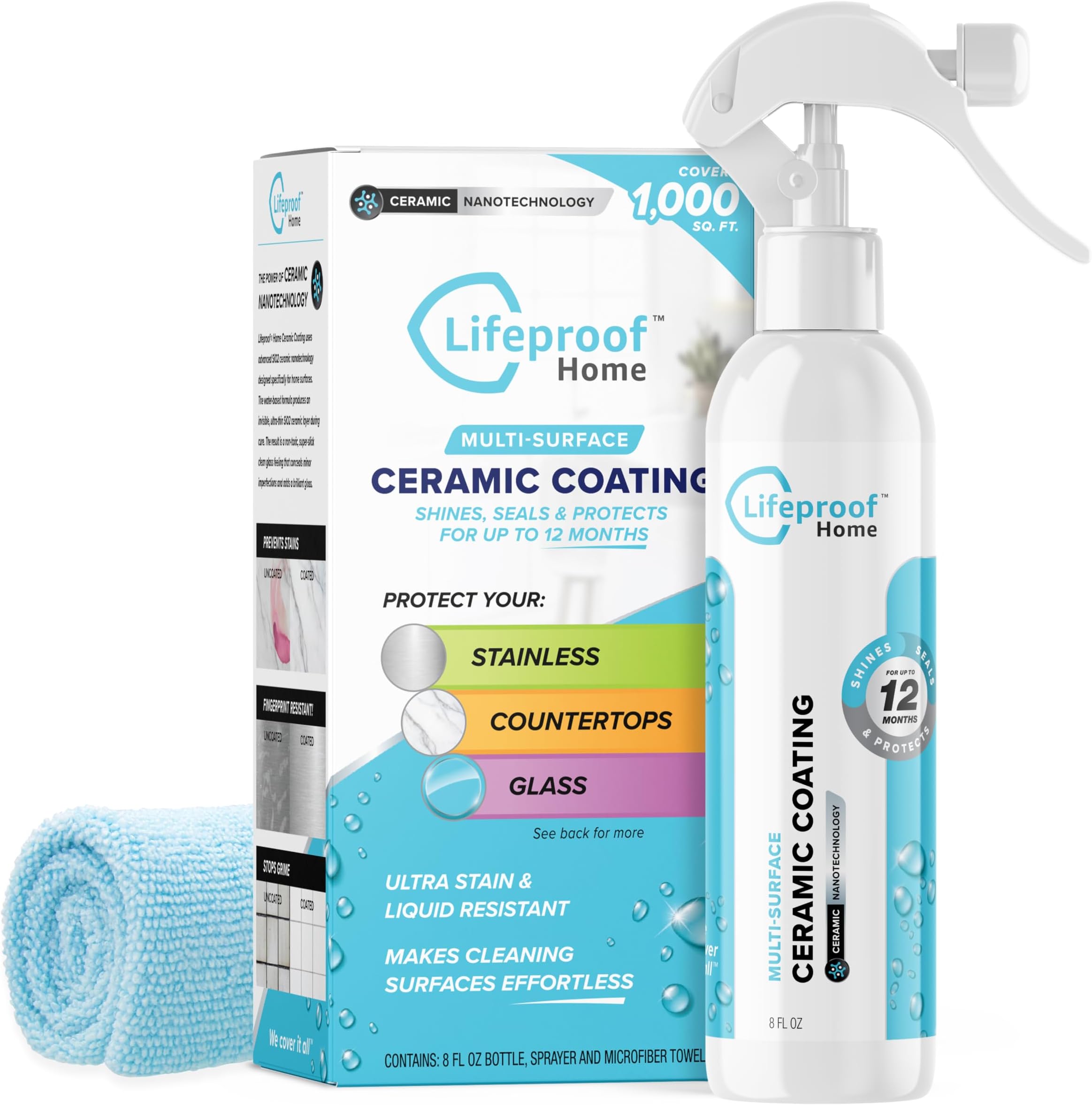 Amazon.com: Lifeproof Ceramic Coating Spray Kit - Shine, Seal & Protect ...
