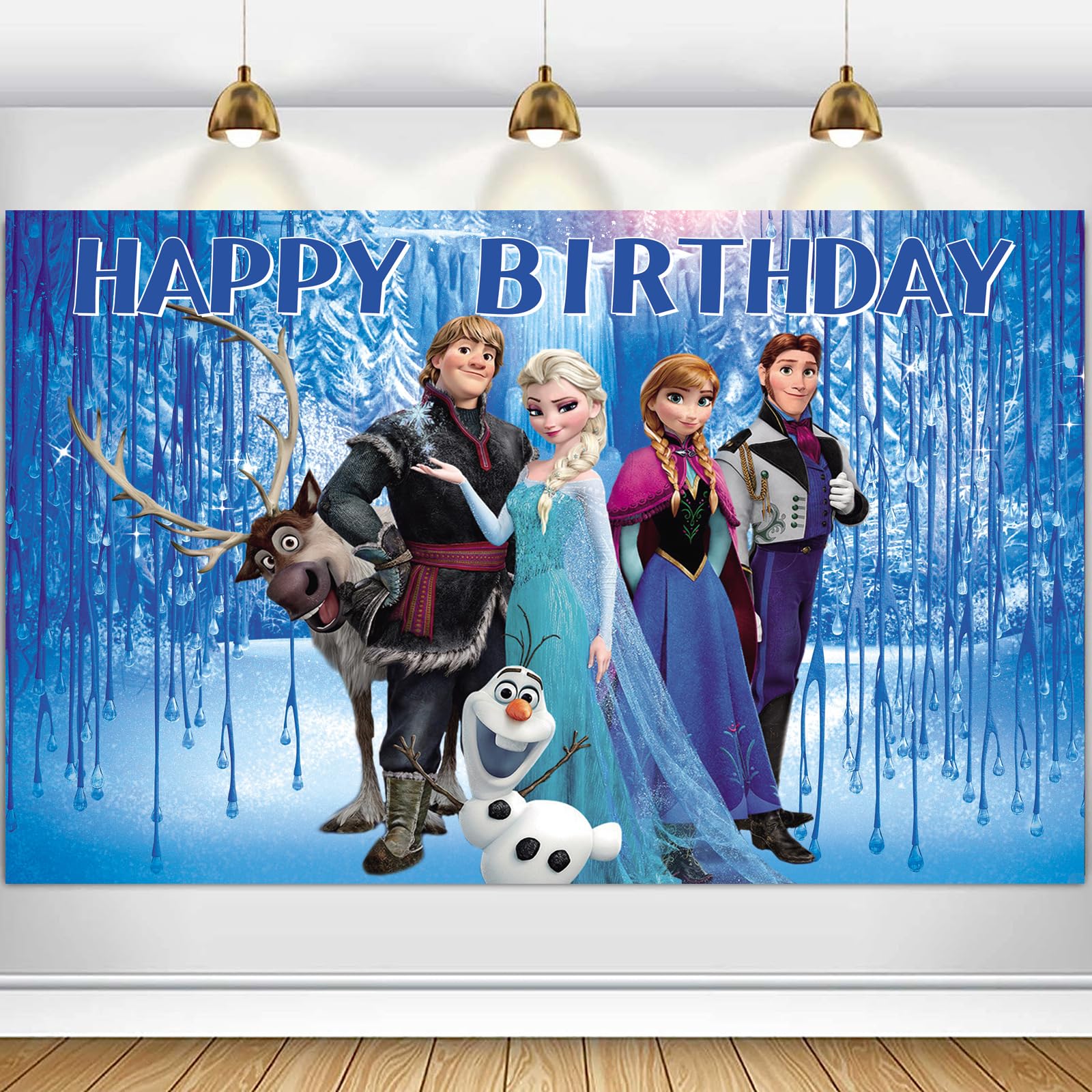 Princess Happy Birthday Backdrop Frozen Backdrop for Birthday Party ...