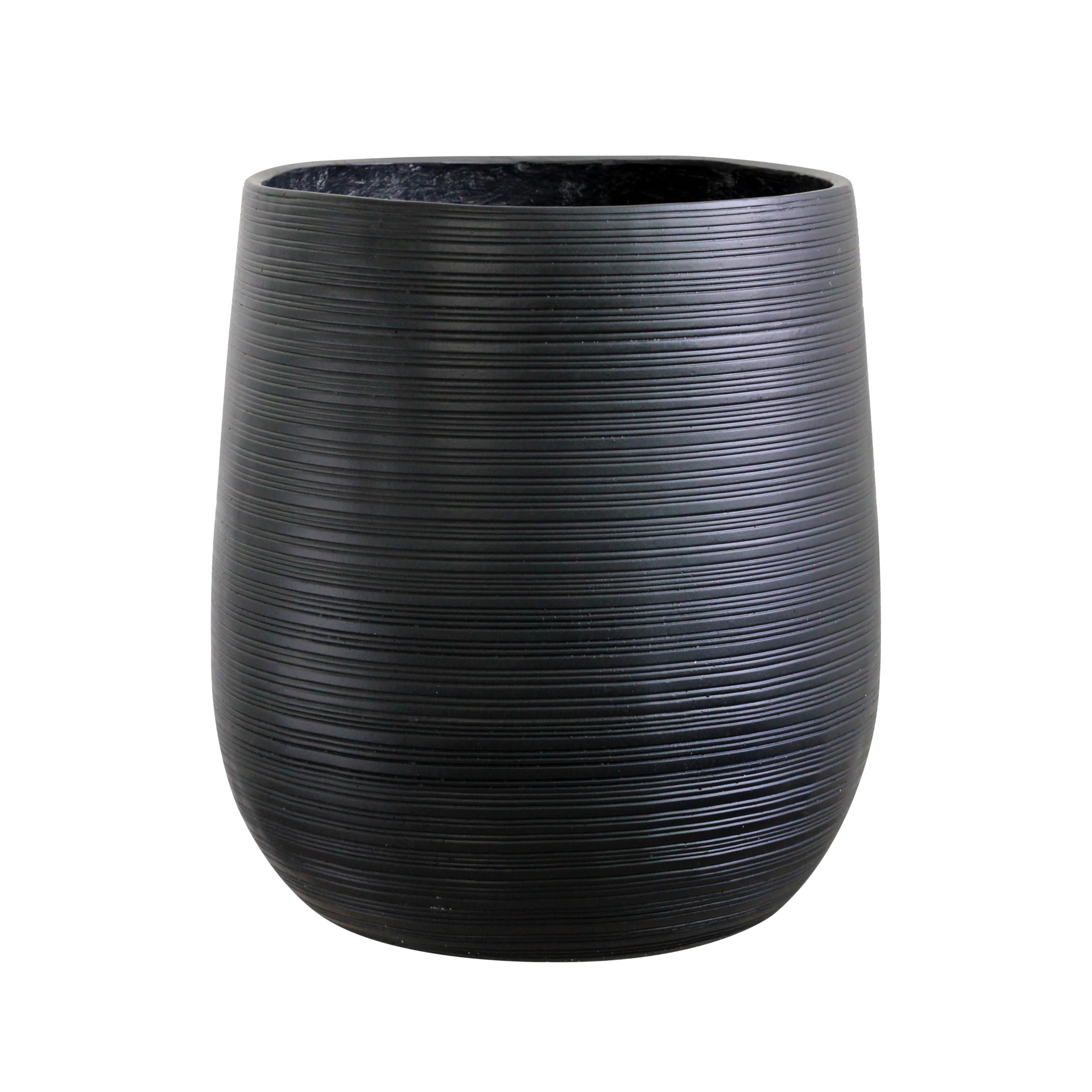 Olly & Rose Charcoal Black Home Decor Patterned Ceramic Plant Pot - XL ...