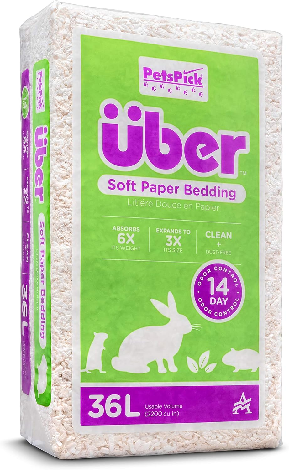 Amazon.com : PETSPICK Uber Soft Paper Pet Bedding for Small Animals ...