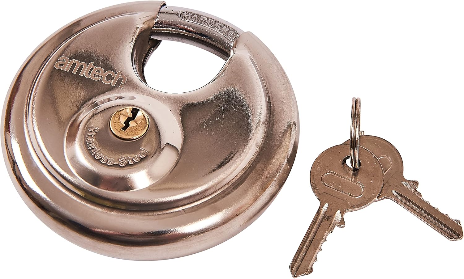Amtech W4250 90mm Disc Padlock, Heavy Duty and Corrosion Resistant ...
