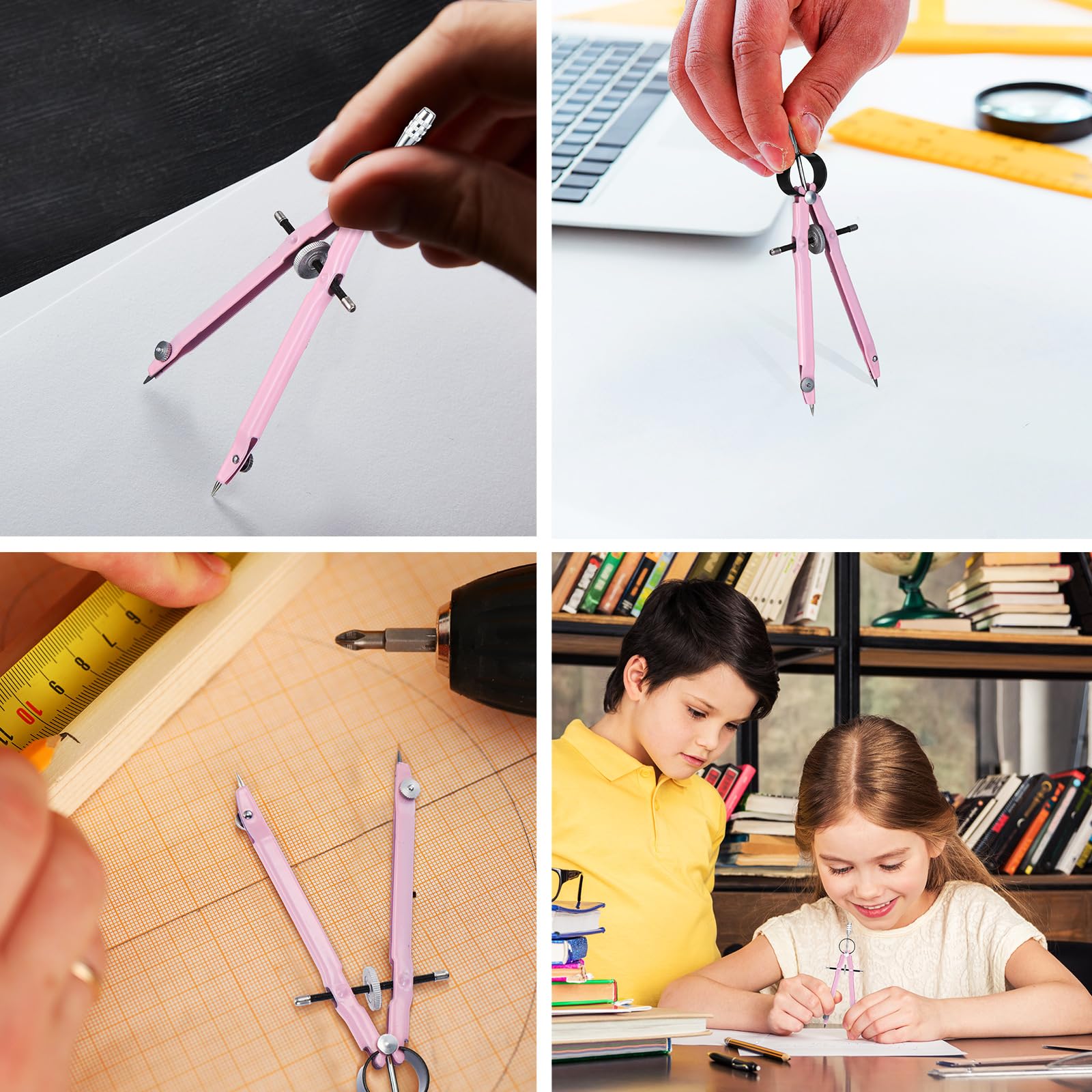 Snapklik.com : EBOOT Student Geometry Math Set, Drawing Compass And 6 Inch Clear Swing Arm ...