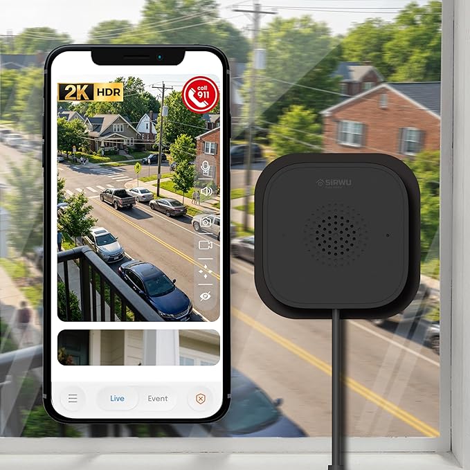 Amazon.com : Sirwu Magnetic Window Camera, Window Security Camera with ...