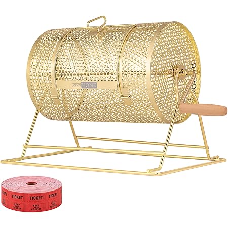 Amazon.com: YUZPKRSI Raffle Drum, Professional Brass Plated Raffle ...
