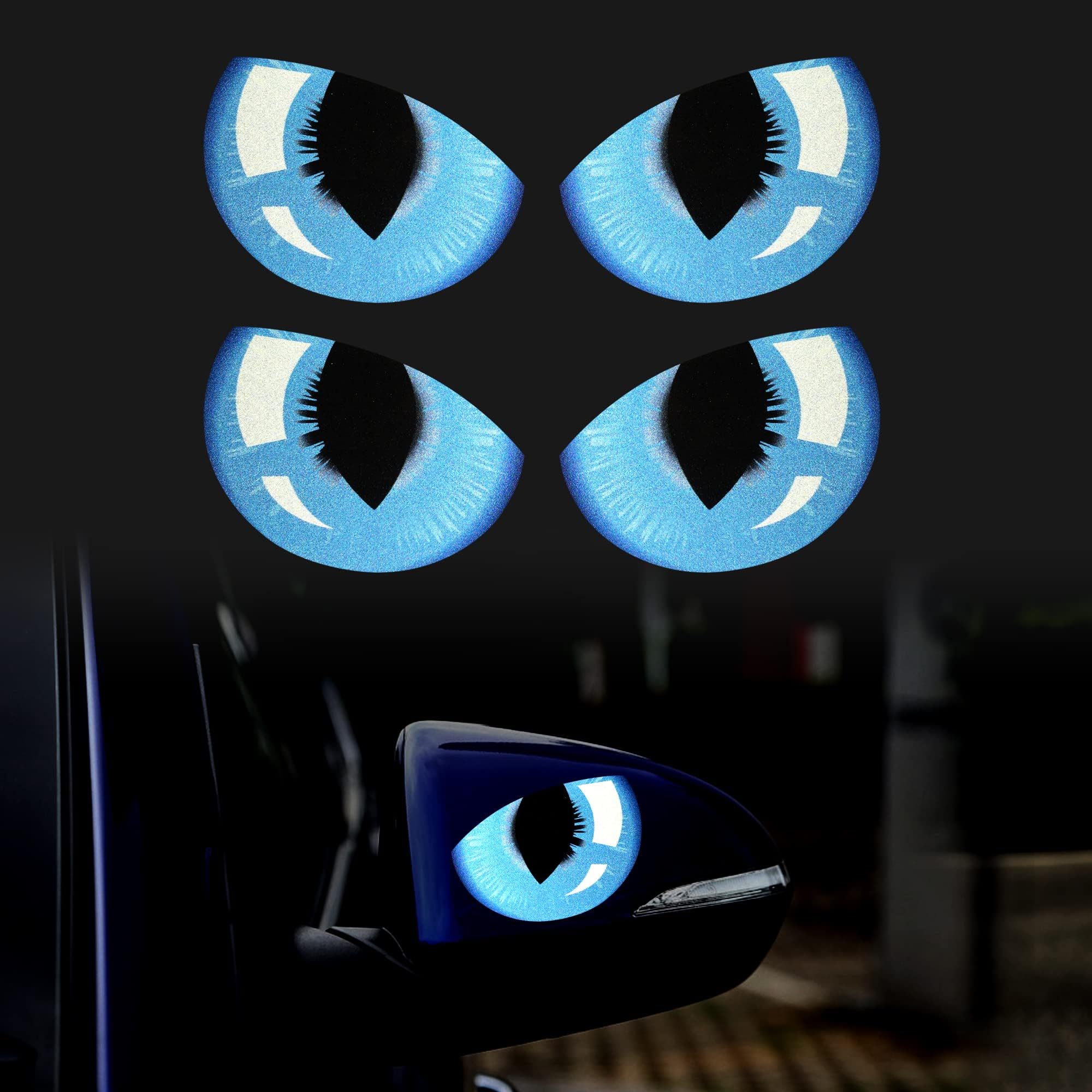 Amazon.com - TOMALL 2 Pair 3D Stereo Reflective Eyes Stickers for Car ...