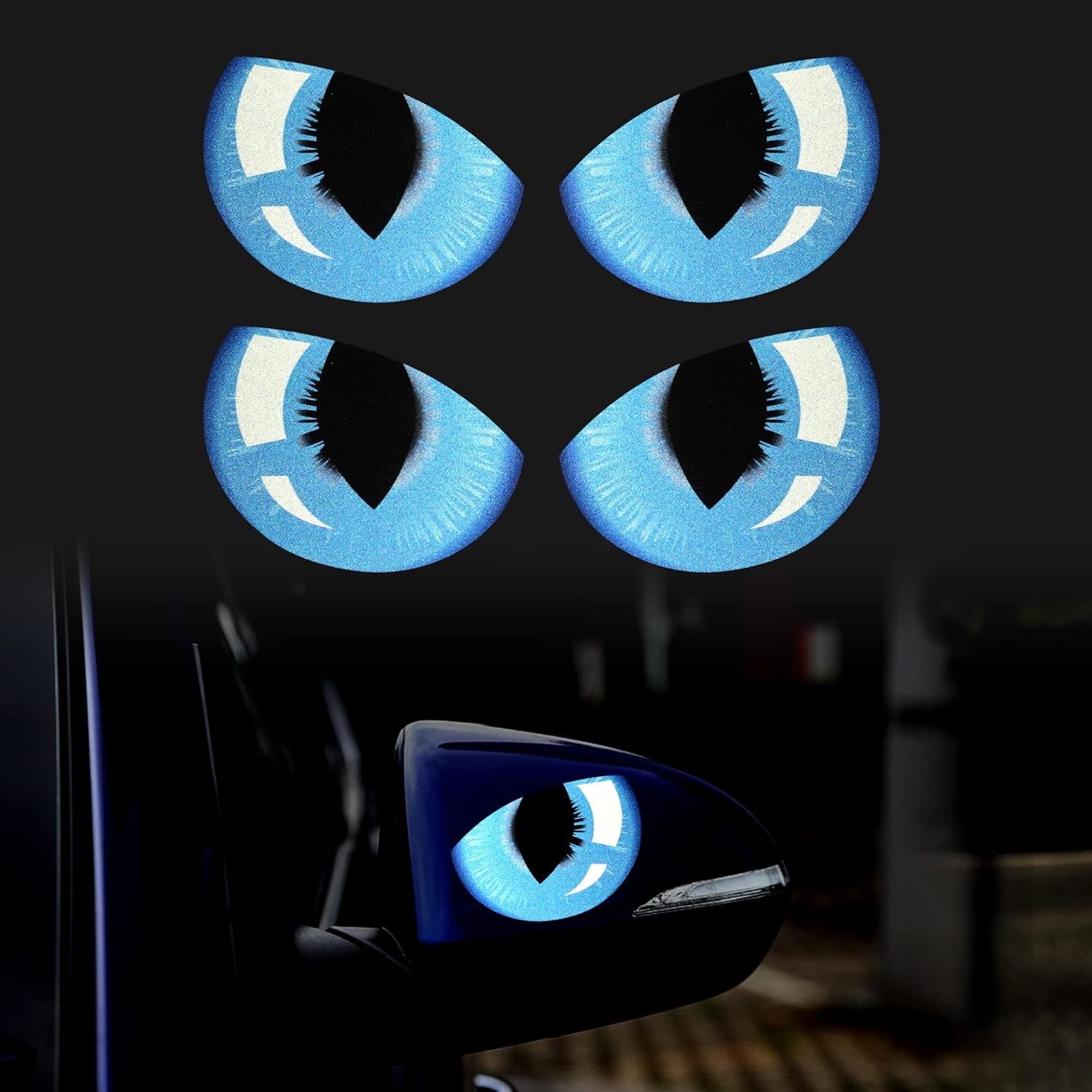 Amazon.com - TOMALL 2 Pair 3D Stereo Reflective Eyes Stickers for Car ...