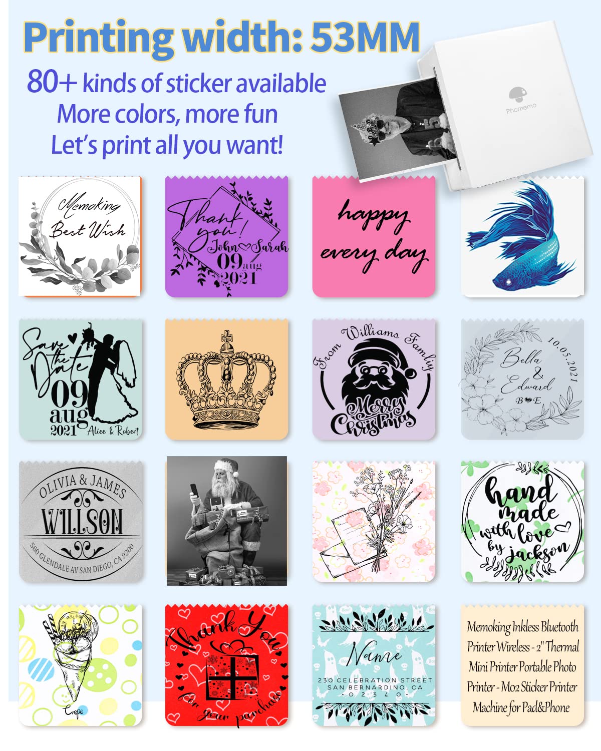 Snapklik.com : M02 Sticker Printer Machine - Study Buddy Printer, 2 ...