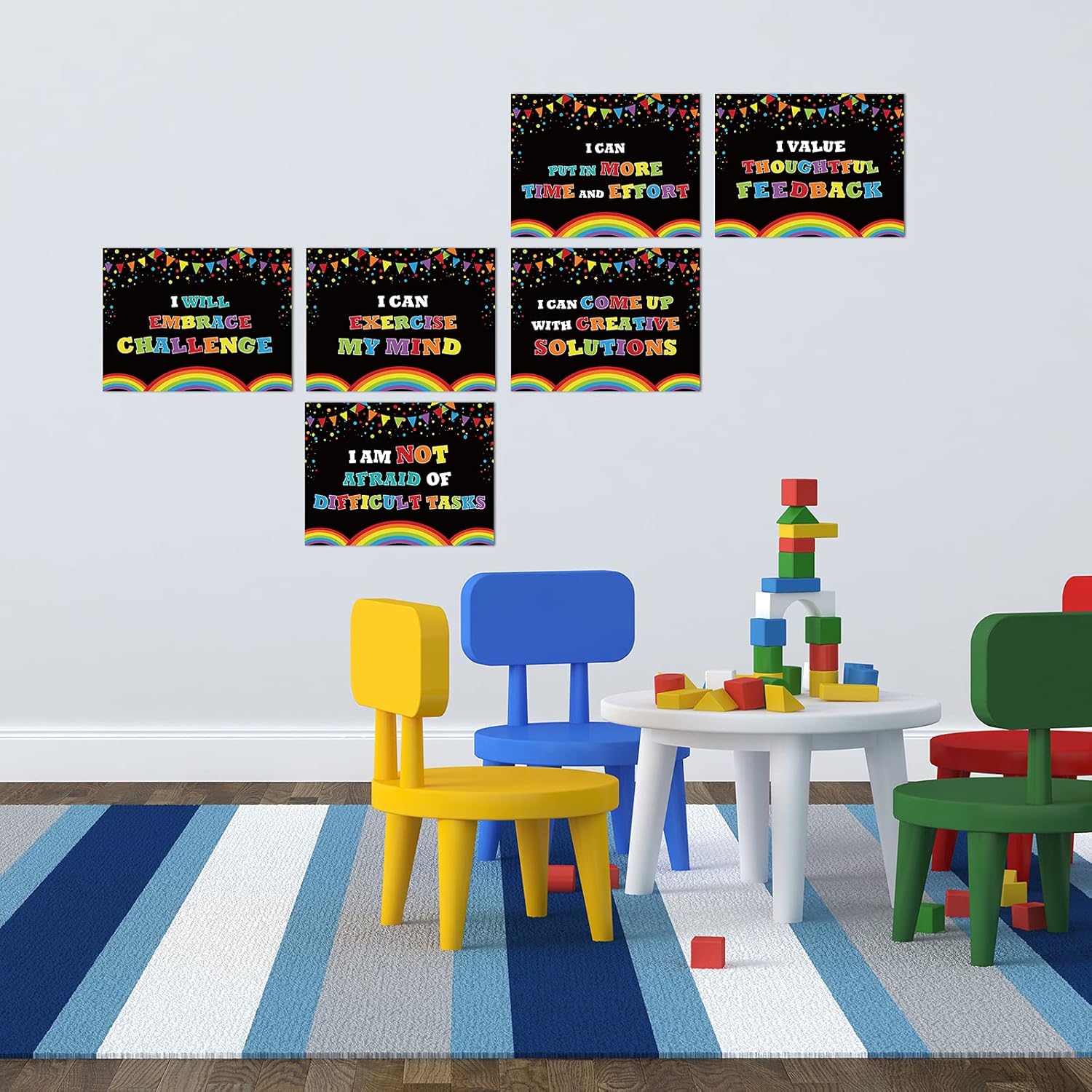 Buy Growth Mindset Posters Bulletin Board Decorations, 20 Pcs Positive ...