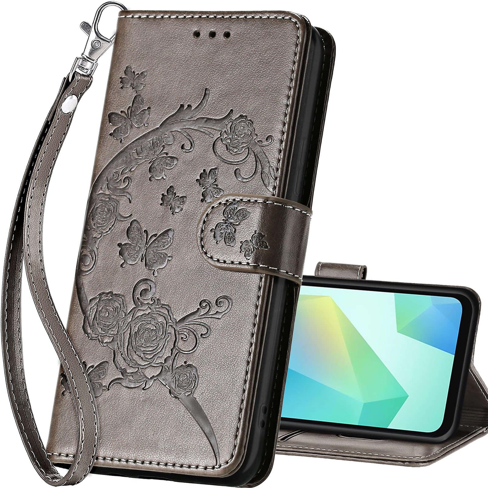 Amazon.com: SASYMALY for Samsung Galaxy A16 5G Wallet case, Flip Folio Cover with Stand Feature ...