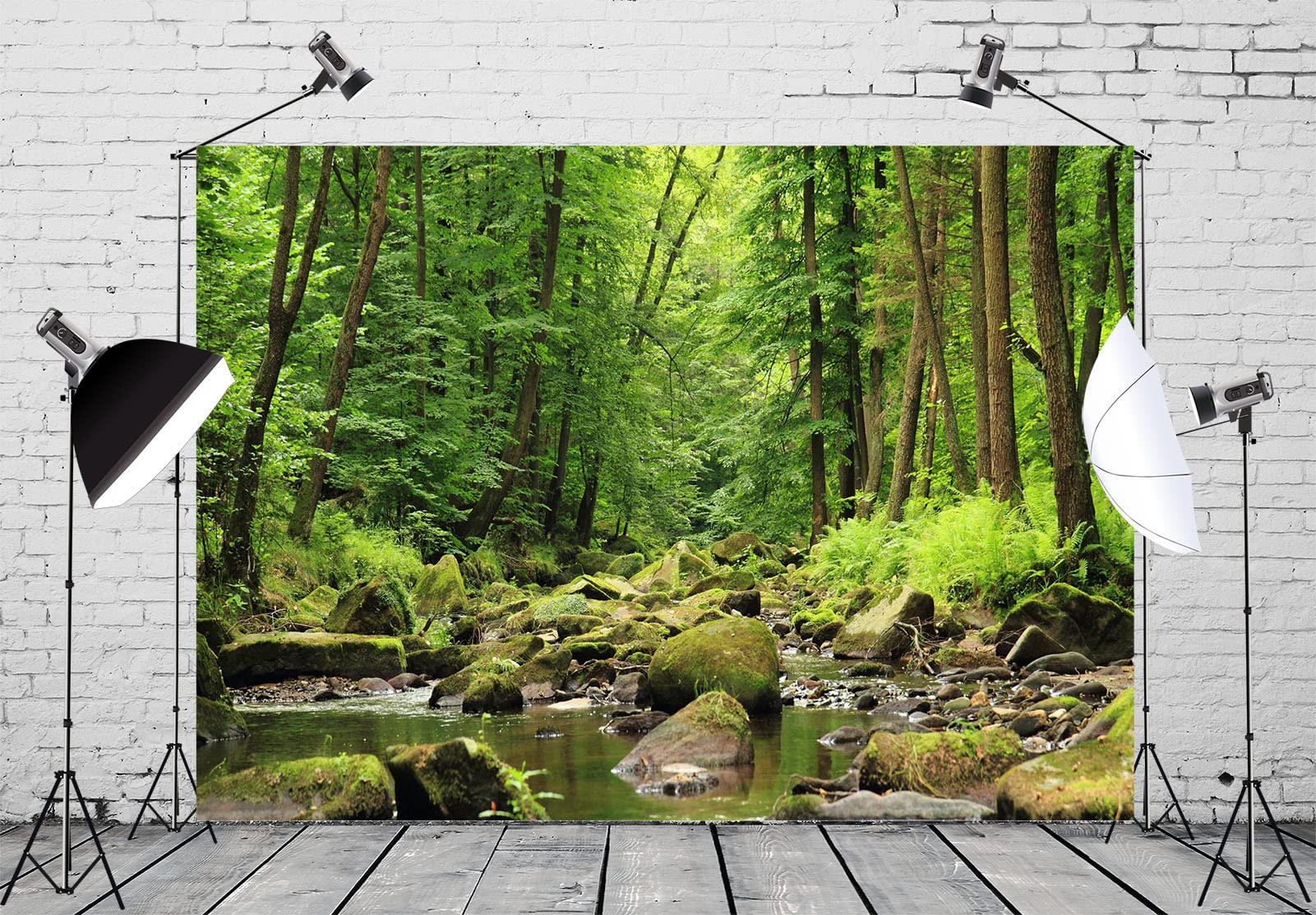 Nature Backdrops For Wall BELECO 17x10ft Fabric Mountain Waterfall ...