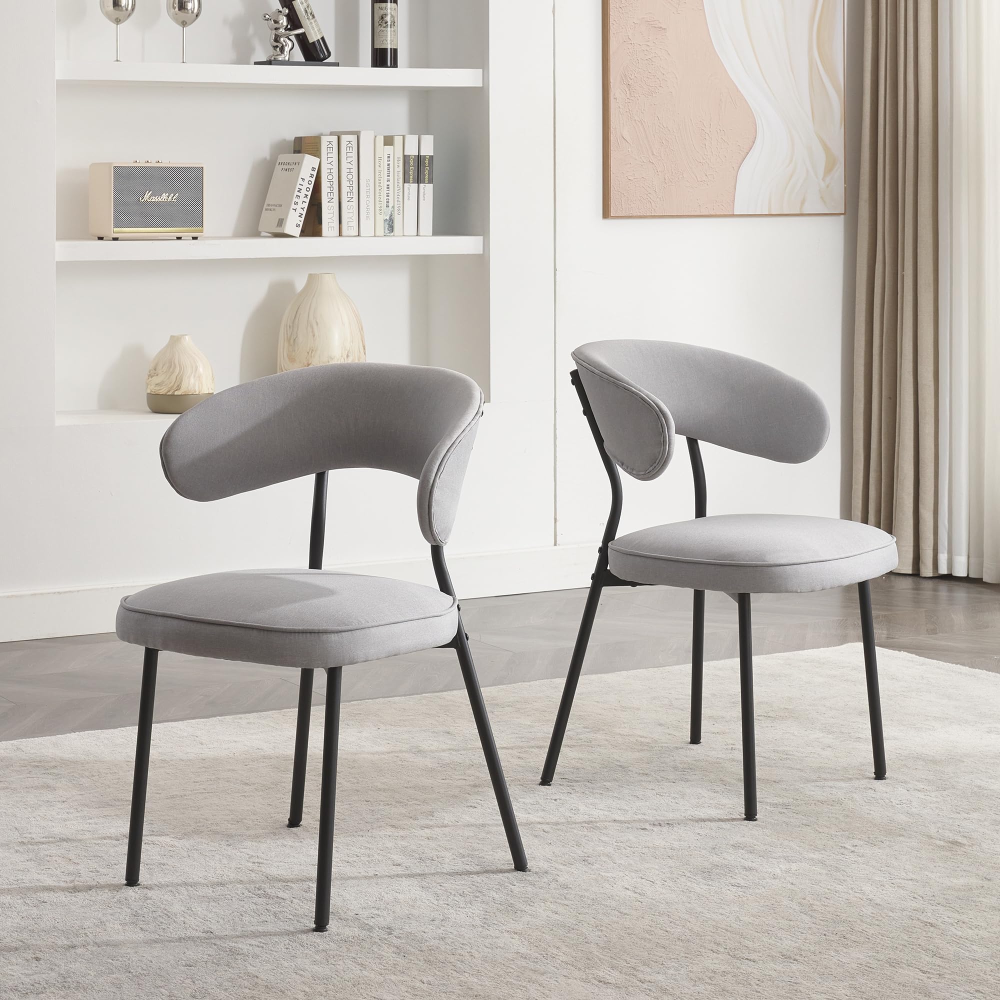 2024 Newest Waterproof Dining Chair, Premium Grey Dining Chairs Set of ...