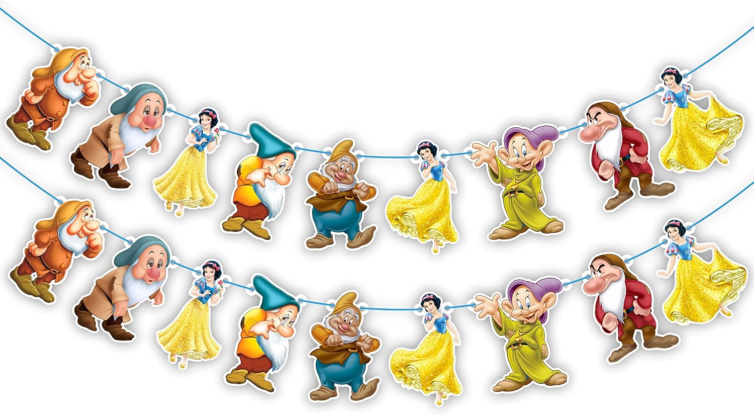 Amazon.com: Snow White and The Sevn Dwafs Garland Decoration – Magical ...