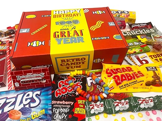 Amazon.com : 1965 Gift Box Nostalgic Retro Candy Mix from Childhood for ...