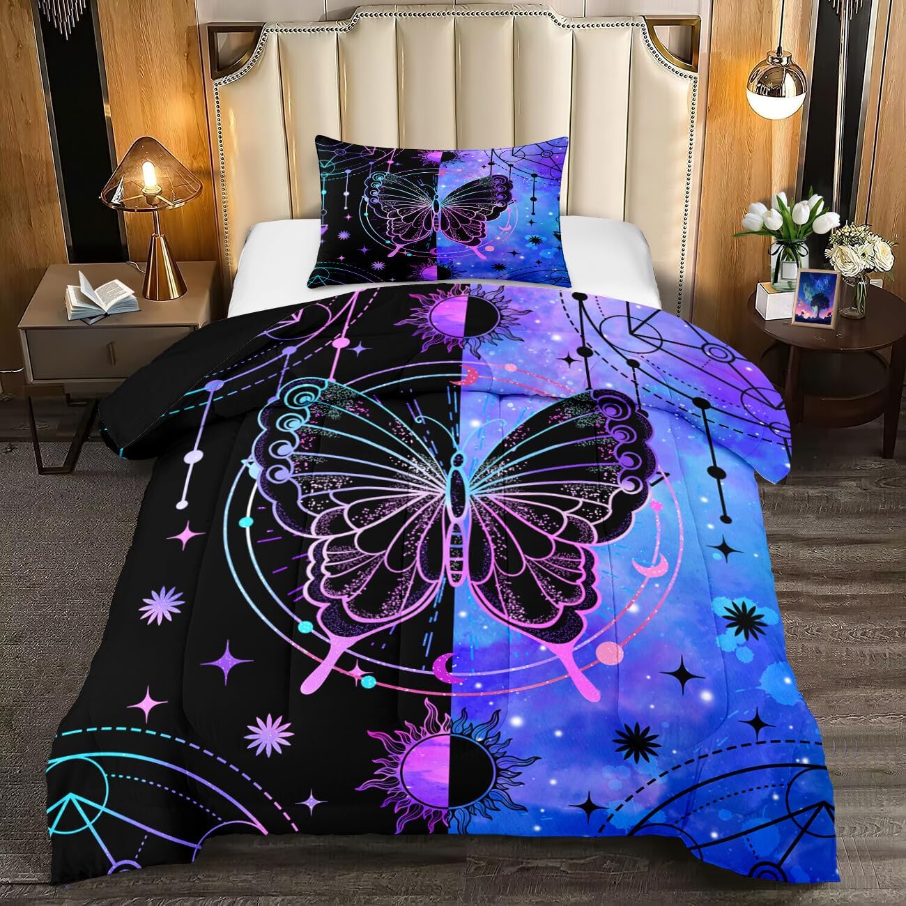 Amazon.com: FJKJHKGJ Butterfly Comforter - Butterfly Bed Set ...