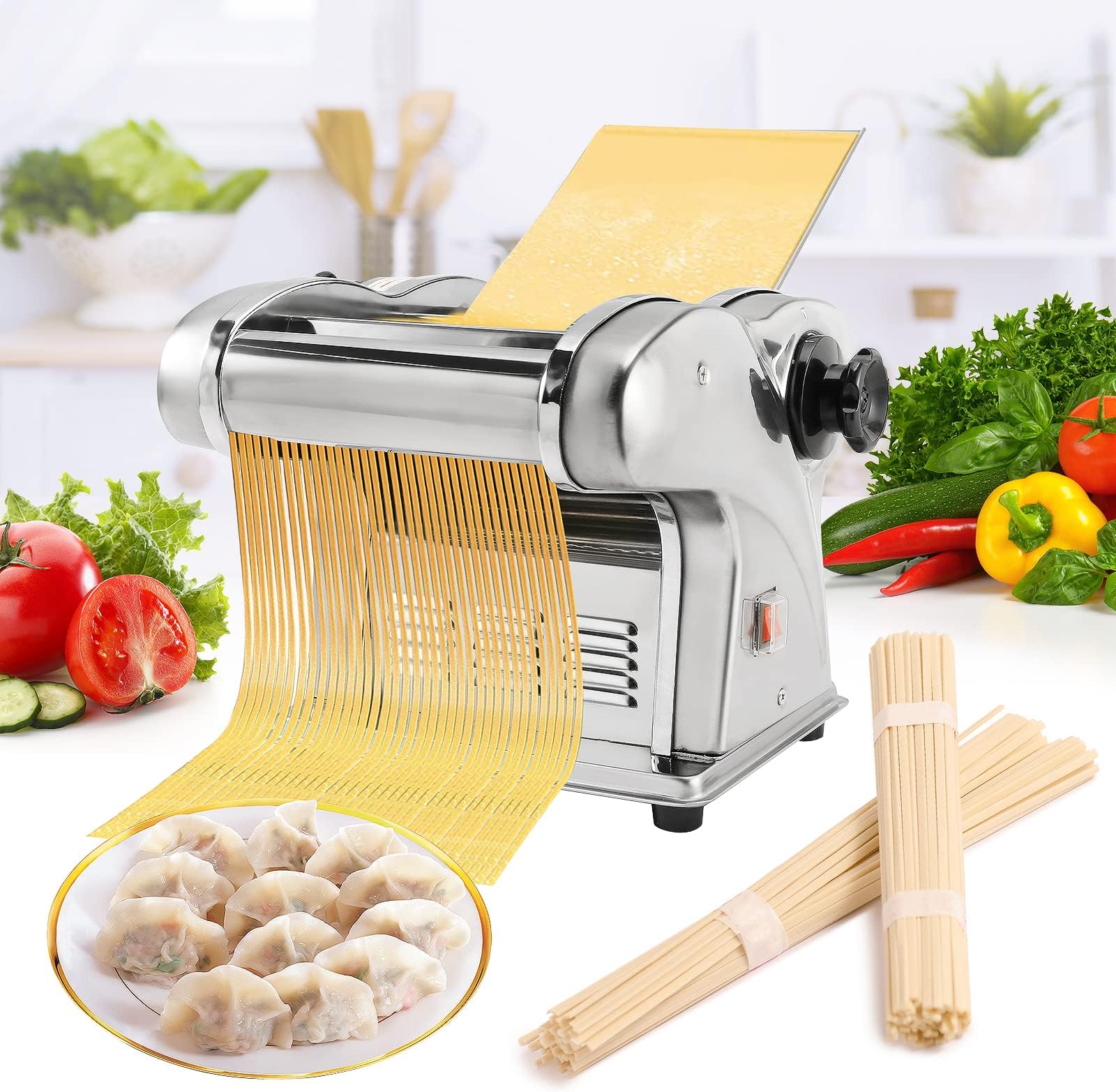 Amazon.com: WICHEMI Electric Pasta Maker Machine 3 IN1 Pasta Dough ...