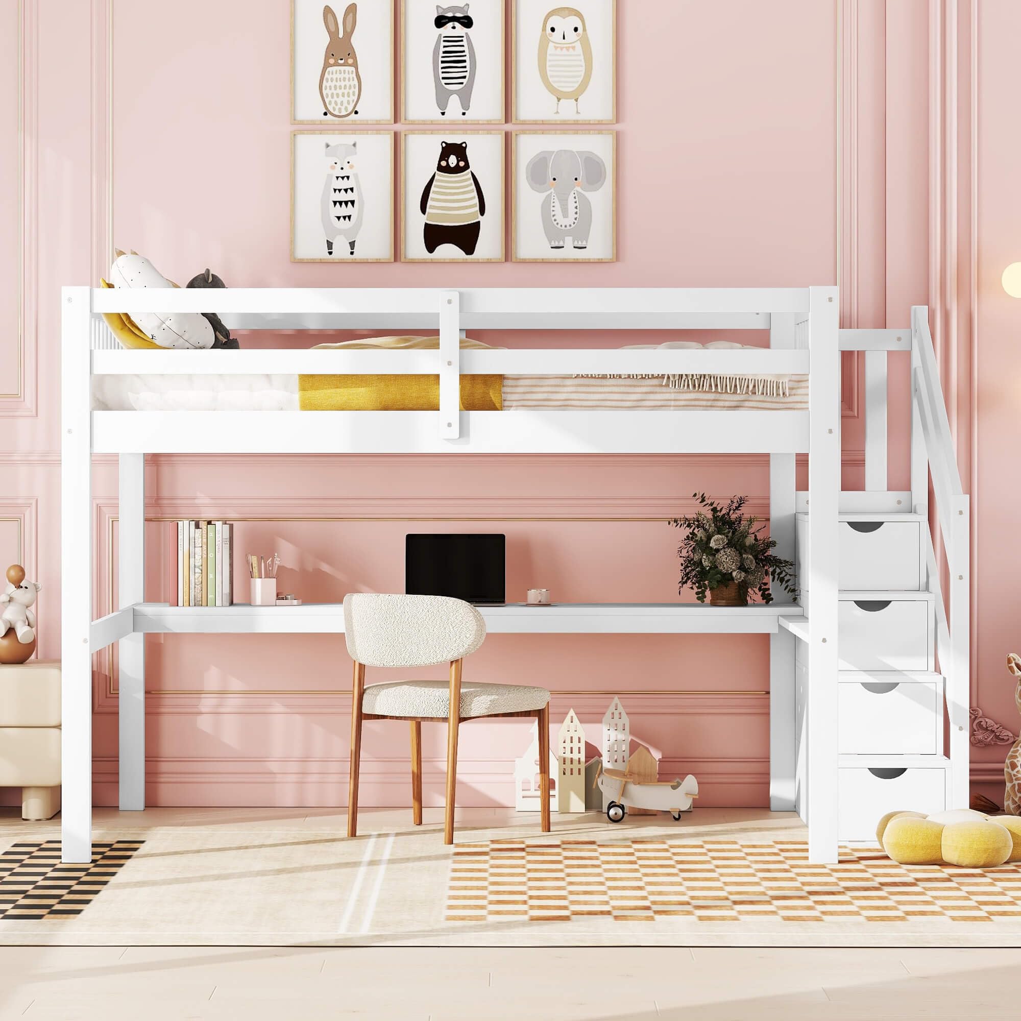 Letto Rialzato Con Scrivania