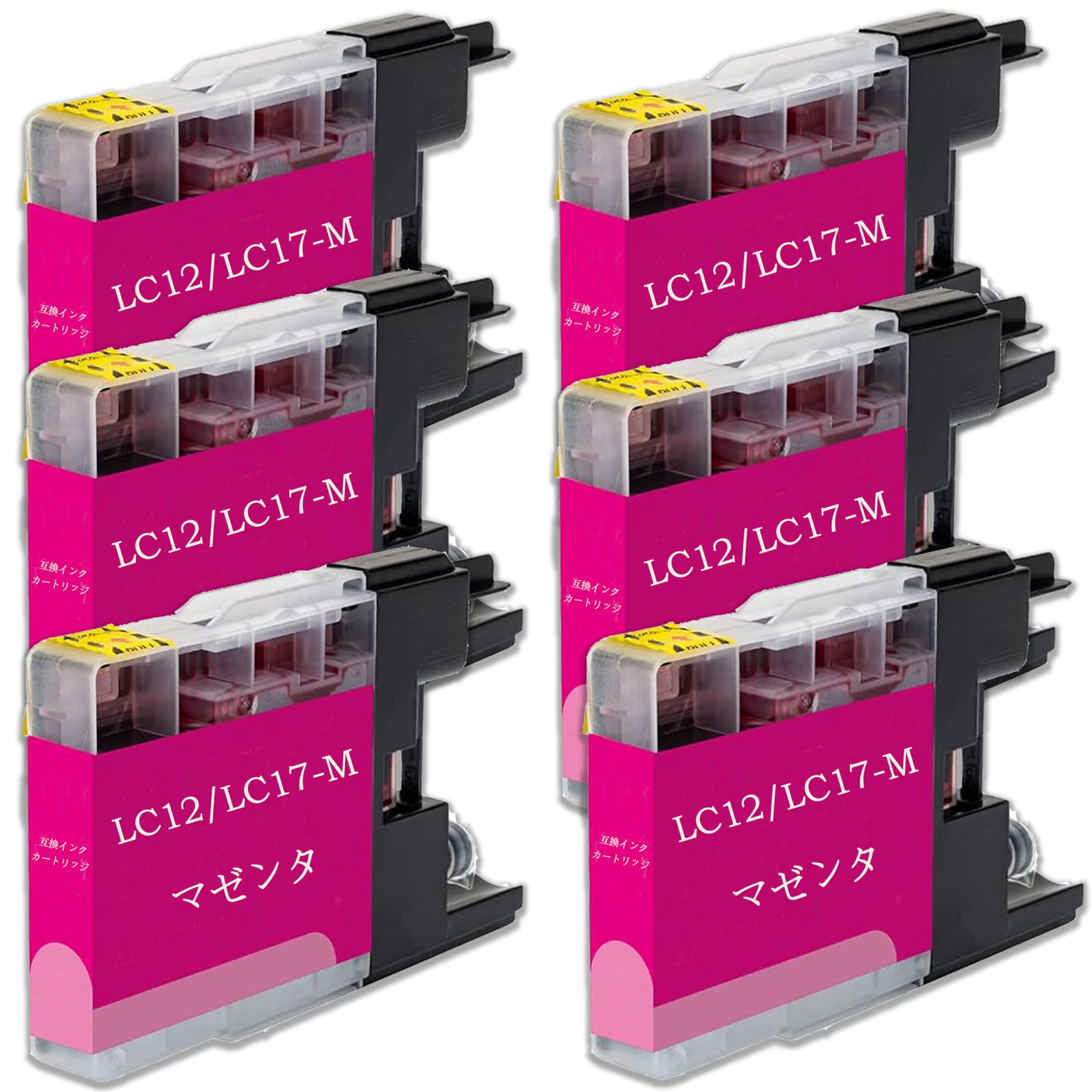 Amazon.co.jp: 【埼玉WH】LC12/LC17 互換インクカートリッジ 1色セット LC12/LC17-Mx6 計6本 インク残量 ...