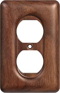YDJSA Decorative Outlet Covers Solid North American Walnut Plug Plate ...