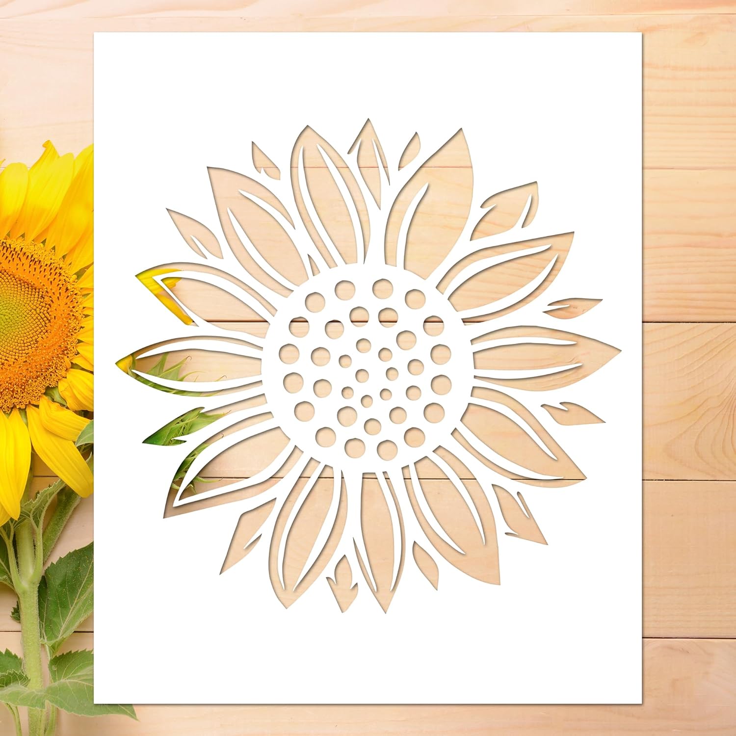 Amazon.com : Keluna Sunflower Stencils for Painting - 11.8 * 14.7 Inch ...