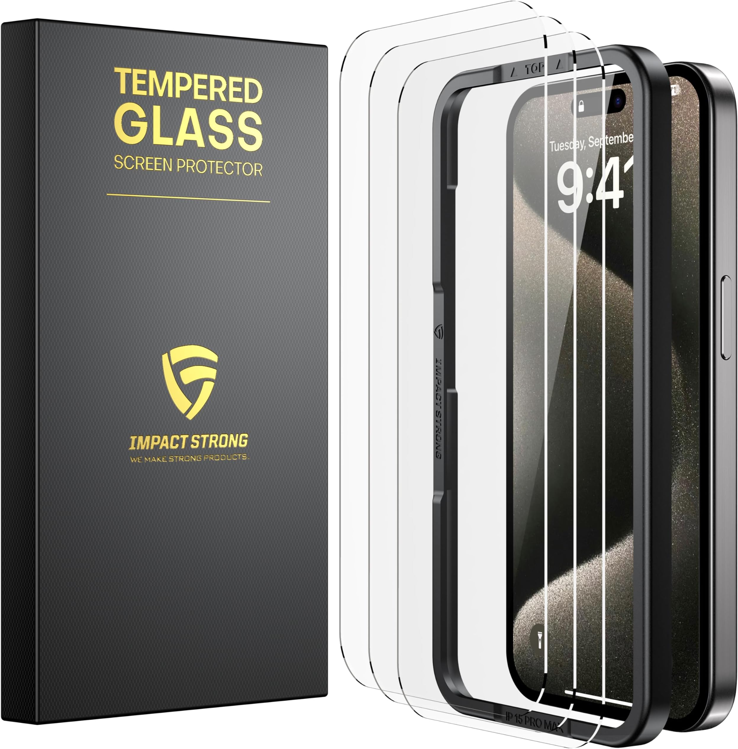 Amazon.com: ImpactStrong Shatterproof Tempered Glass Screen Protector ...