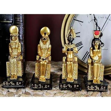 Amazon.com: Ebros Miniature Egyptian Gods and Goddesses Figurine Set of ...