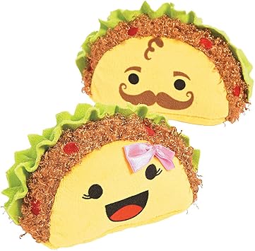 Amazon.com: Fun Express Fiesta Plush Tacos (Set of 12) Cinco de Mayo ...