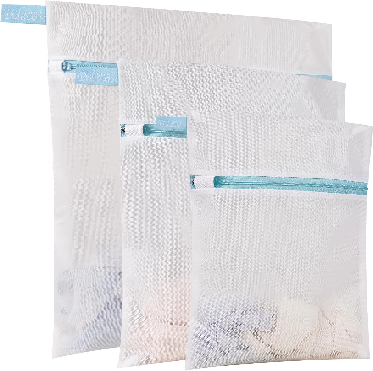 Amazon.com: mDesign Medium Laundry Mesh Wash Bag - Fine Weave Fabric ...