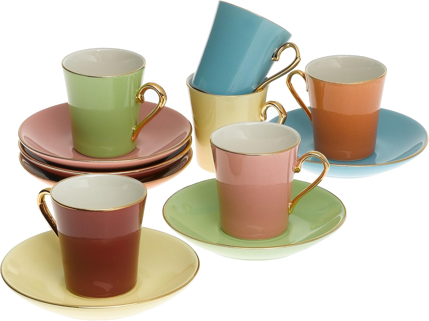 Amazon.com | Yedi Houseware Classic Coffee and Tea Solid Espresso Cups ...