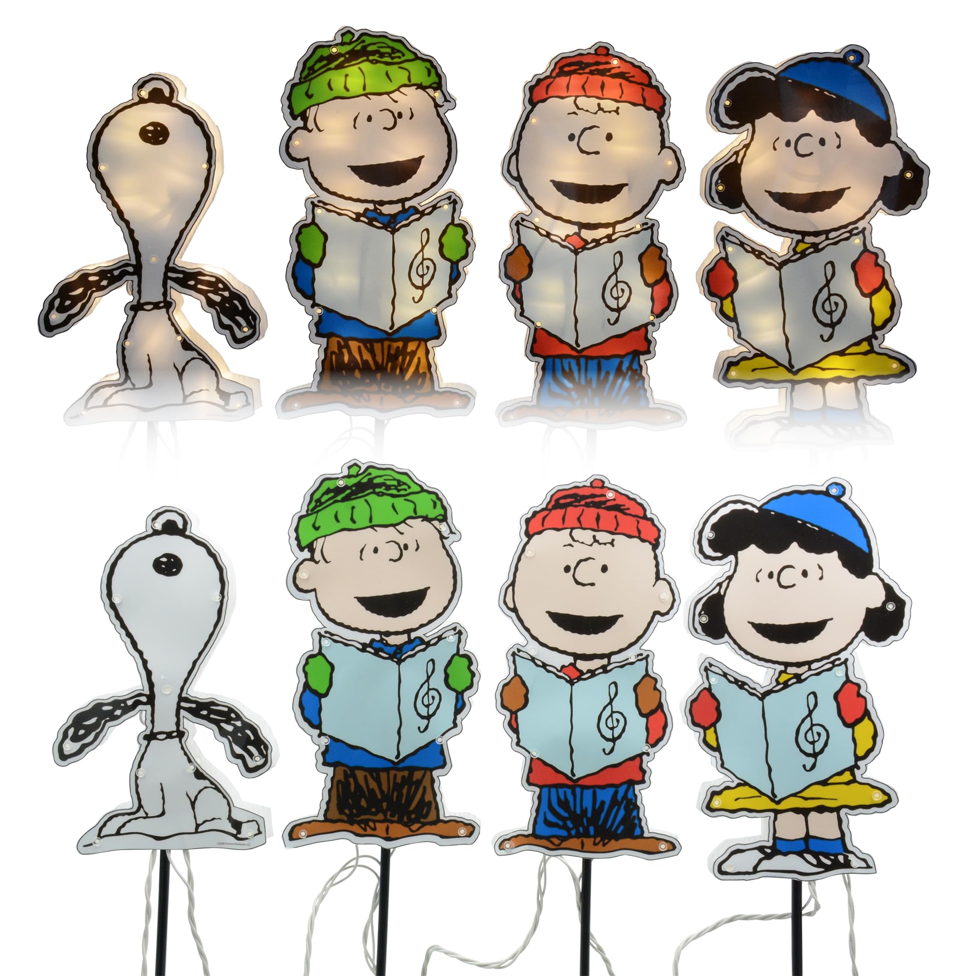 Snapklik.com : ProductWorks 12" Caroler Peanuts Pathway Markers, Snoopy ...
