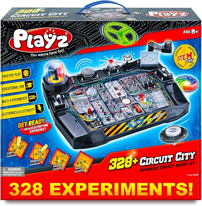 Amazon.com: Playz Advanced Electrical Circuit Board Engineering Kit for ...