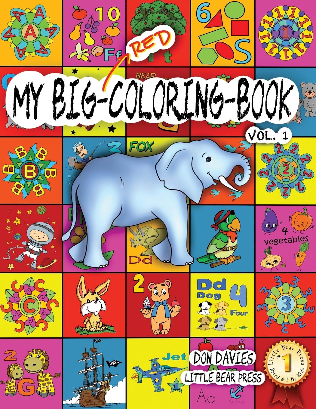 My Big Red Coloring Book Vol. 1: Over 100 Big Pages of Family Activity ...