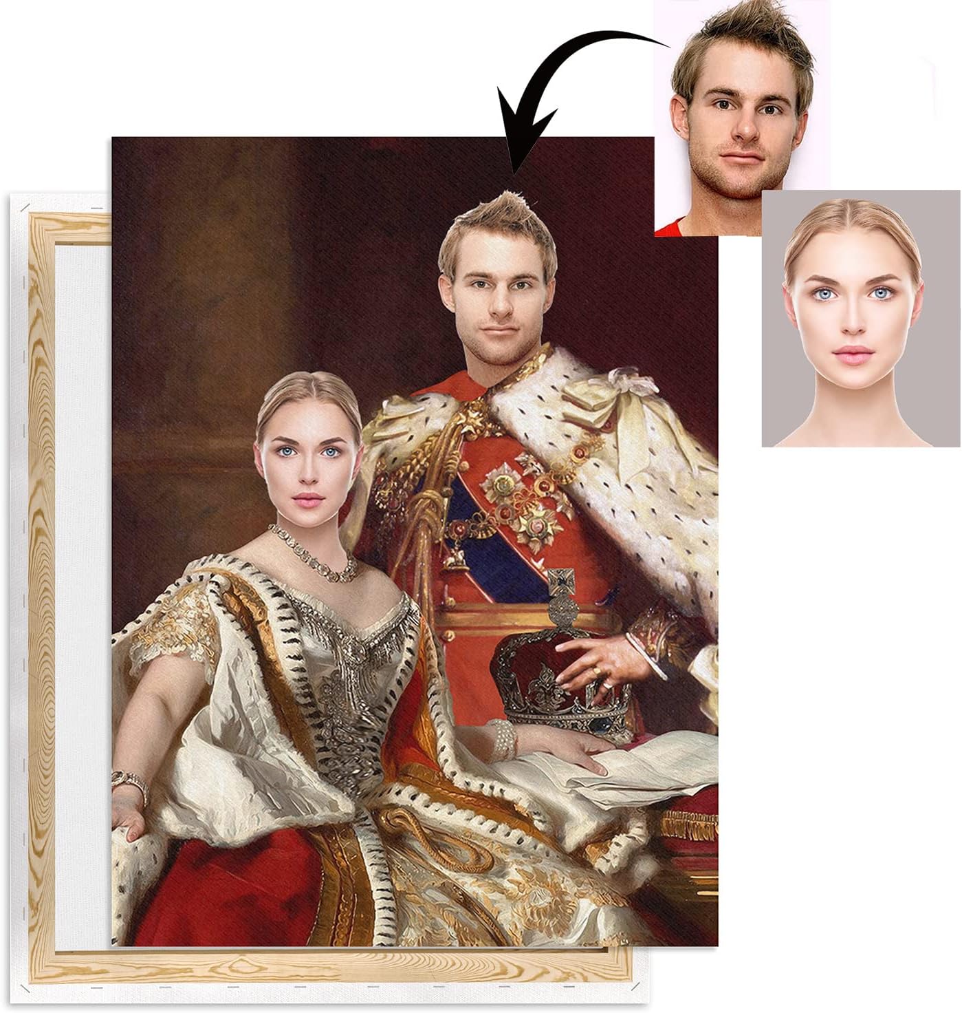 Amazon.de: Personalisiertes Leinwand Bild Porträt mit Foto selbst ...