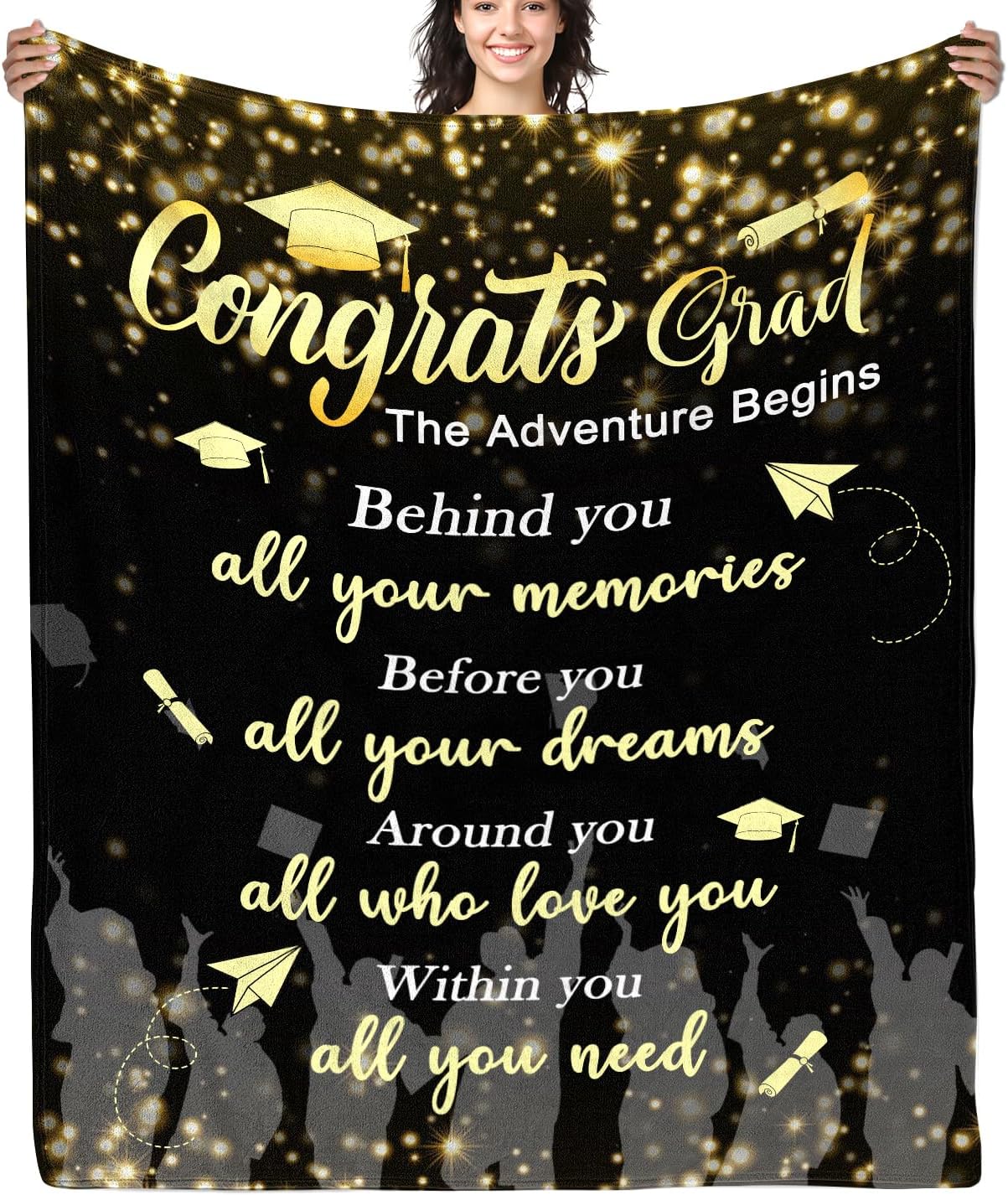 Amazon.com: VitalCozy 50 x 60 Inches Graduation Gifts for Her Him ...