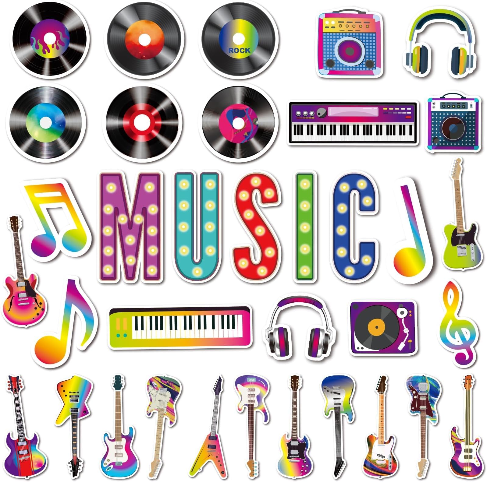 Amazon.com : Music Classroom Bulletin Board Decorations Music Rock ...