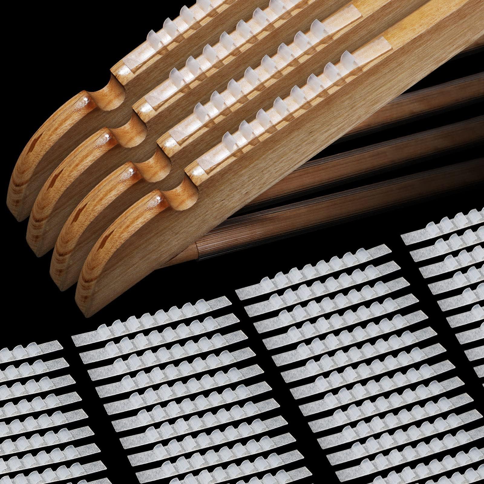 Amazon.com: Bremorou 100 Pcs Non Slip Hanger Grips for Wood Hangers ...
