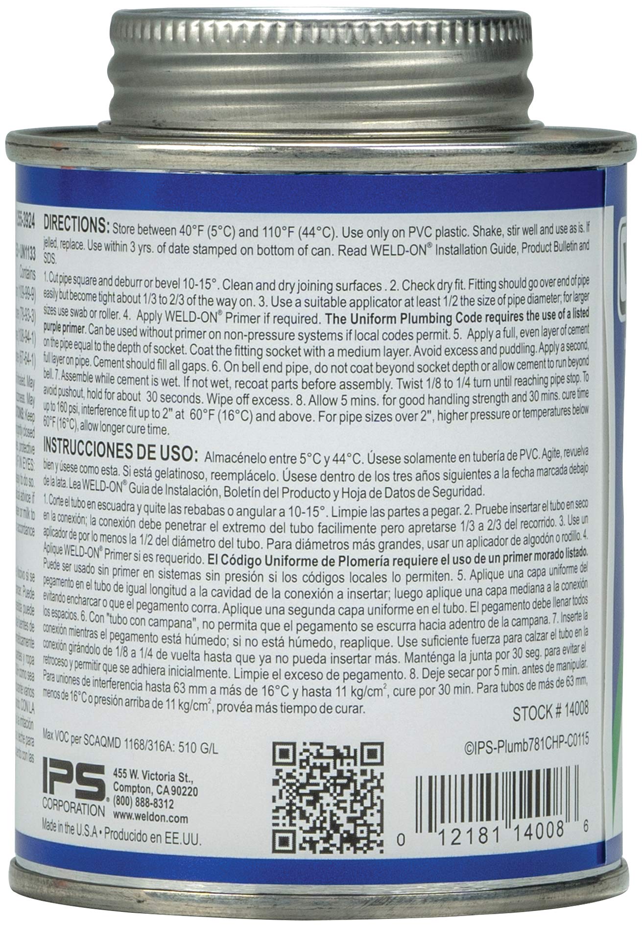 Snapklik.com : WELD-ON 14008 781 PVC Medium-Bodied High-Strength ...