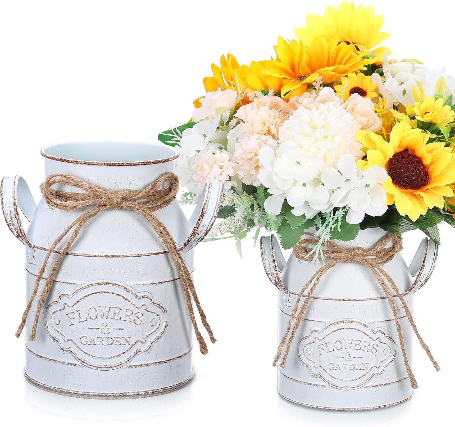 Amazon.com: 6 Inch Farmhouse Vase Decor Milk Can Vintage Flower Jug ...