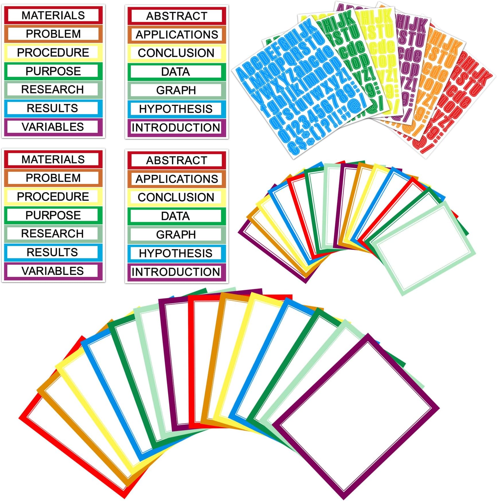 Amazon.com : Kosiz 6 Sets Science Fair Board Supplies Self Adhesive ...