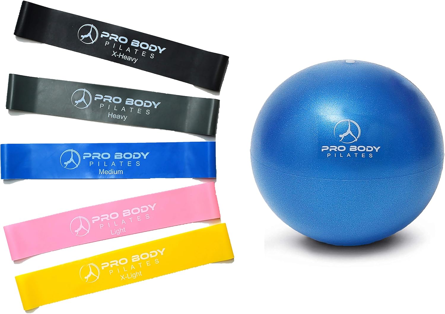 Amazon.com: ProBody Pilates Exercise Loop Bands and 9" Exercise Ball (2 ...