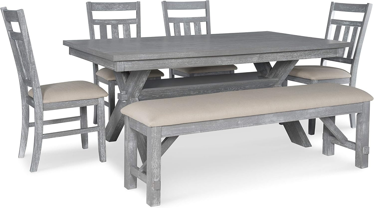 Amazon.com - Powell Turino Dining Set, 6-Piece - Table & Chair Sets