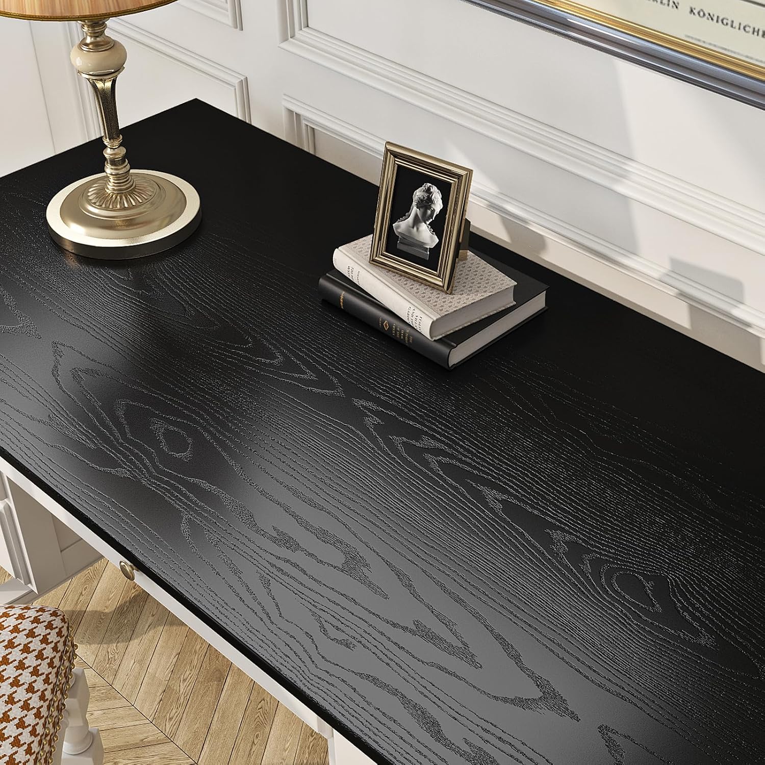 Black Wood Contact Papernull