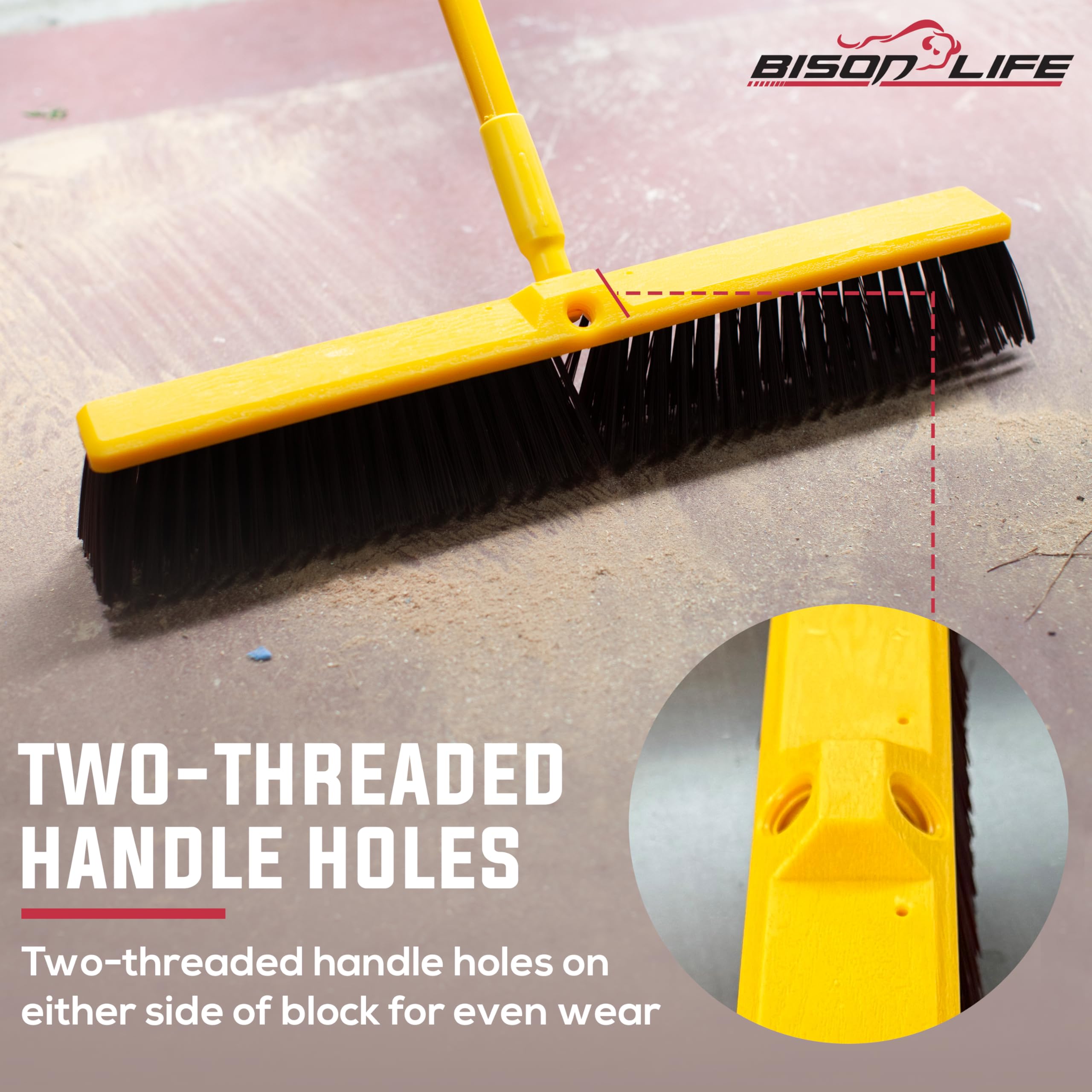 Snapklik.com : BISON LIFE Multi Surface Push Coarse Polypropylene And ...