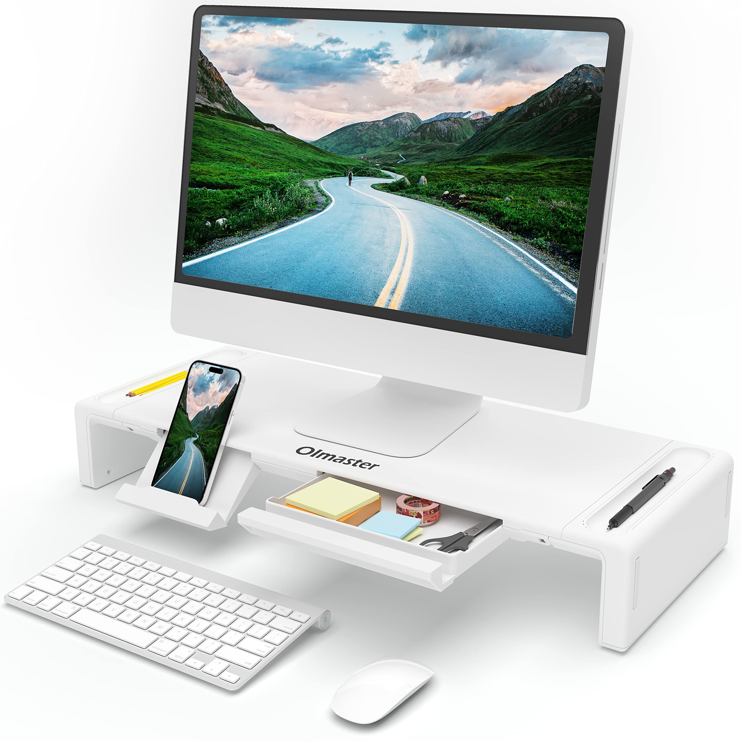 Buy Monitor Stand Riser, OImaster Foldable Computer Monitor Riser ...