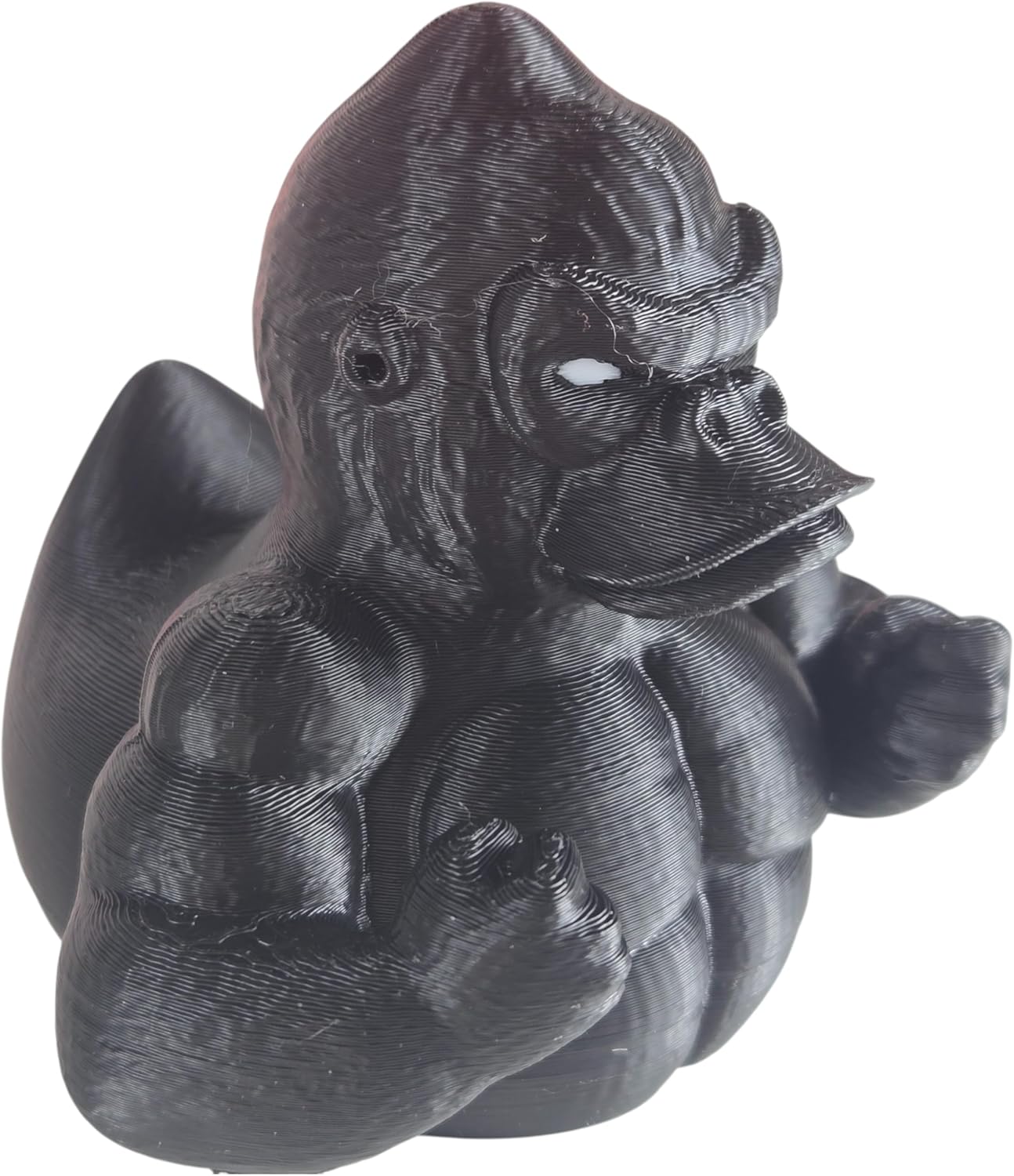 Amazon.com: Mighty Gorilla Duck Figurine - Collectible Black Rubber ...