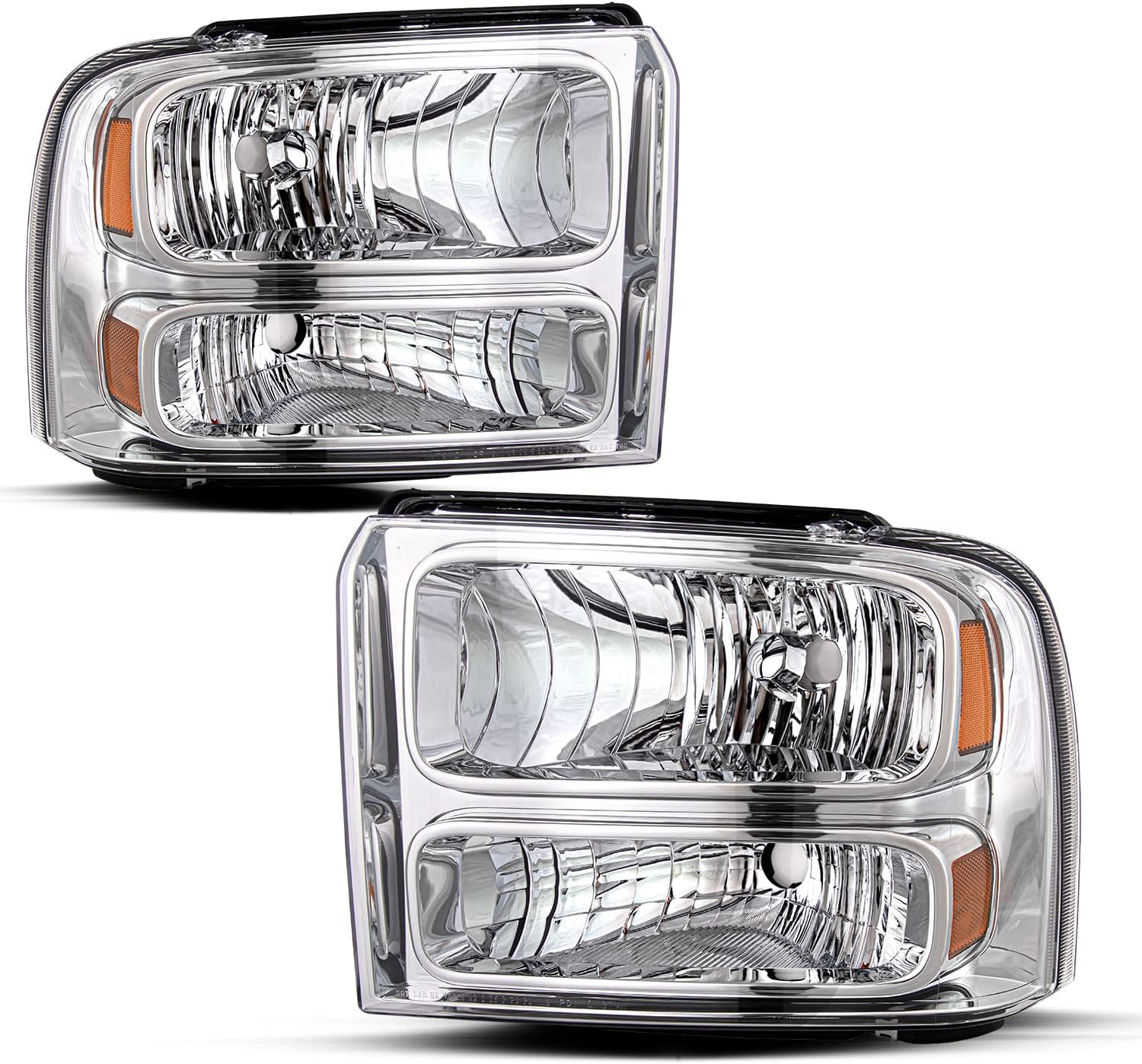 Amazon.com: TUSDAR Headlight Assembly Set for 05-07 Ford F250 F350 F450 ...