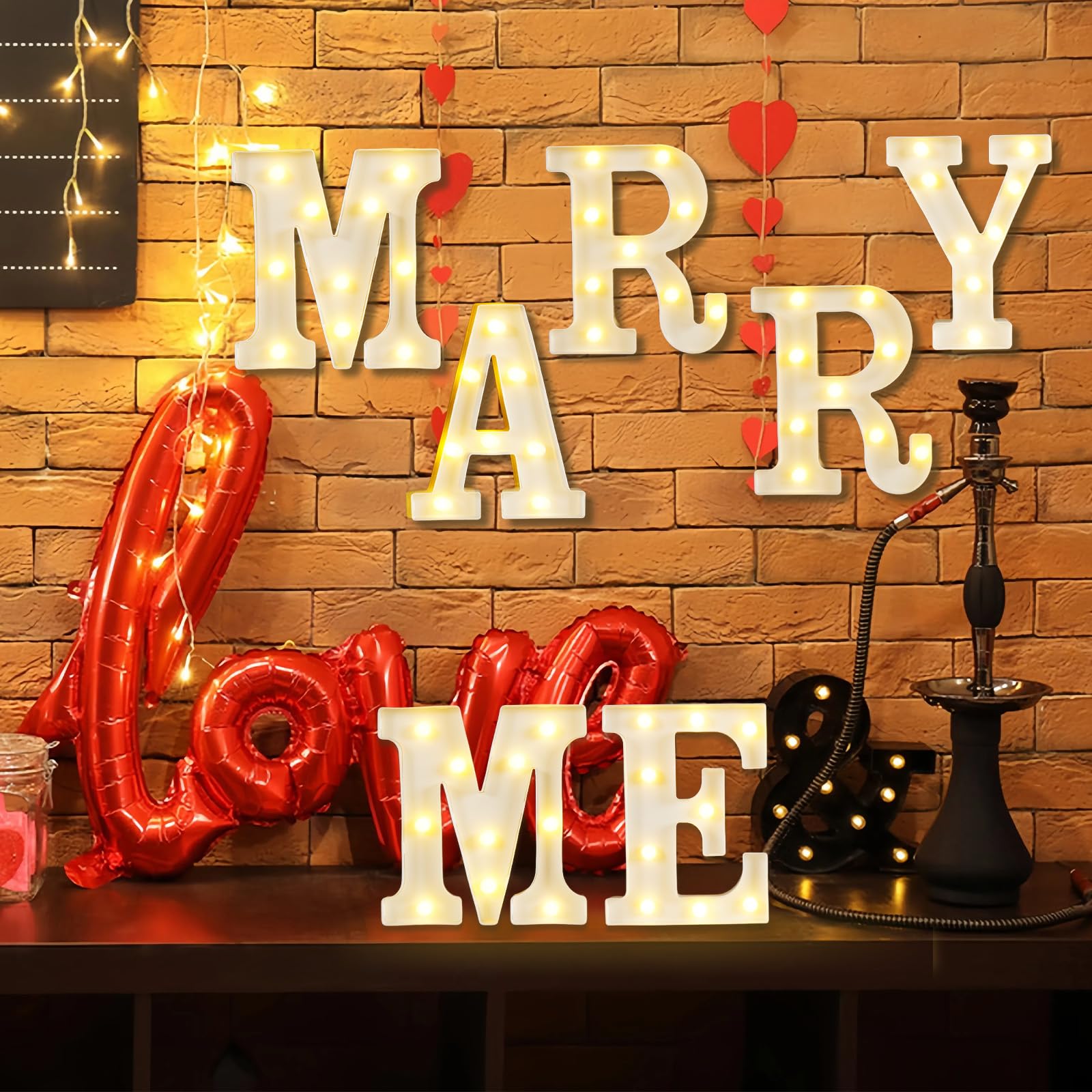 Snapklik.com : Marry Me Light Up Letters LED Marry Me Sign For Proposal ...