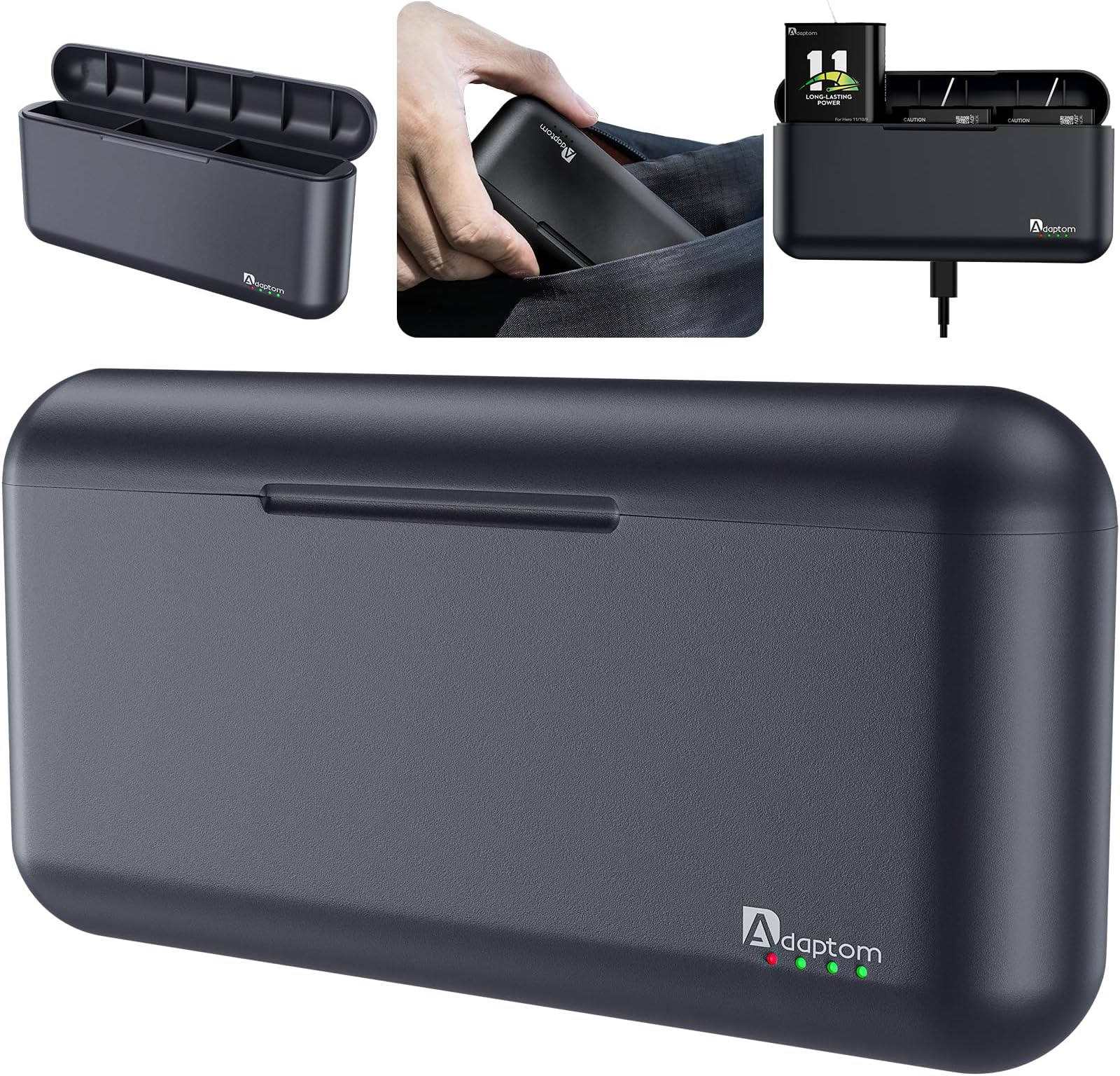 Amazon.com : MAXCAM Power Triple Battery Charger for GoPro HERO12 ...