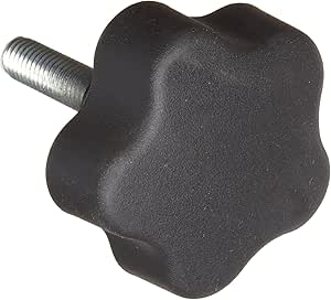 Amazon.com: DimcoGray Black Thermoplastic 5 Lobe Fluted Soft Feel Knob Female, Brass Insert: 3/8 ...